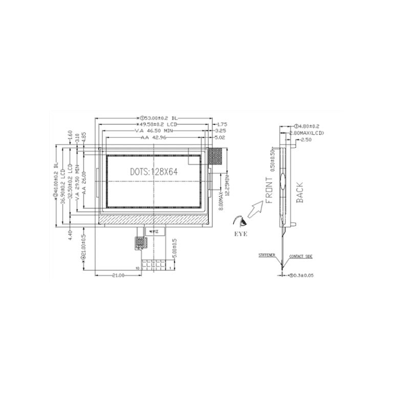 EDM12864-158/Dot matrix display/LED backlight LCD/SPI interface/COG LCD ...