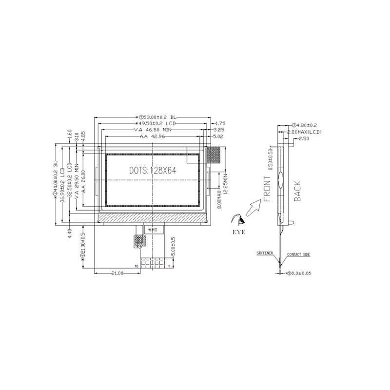 EDM12864-158/Dot matrix display/LED backlight LCD/SPI interface/COG LCD module/STN LCD - Dalian ...